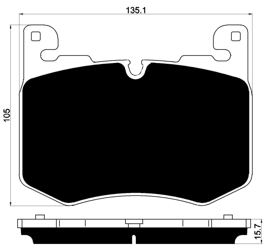 Porterfield AP2257 Brake Pad for Jaguar and Land Rover